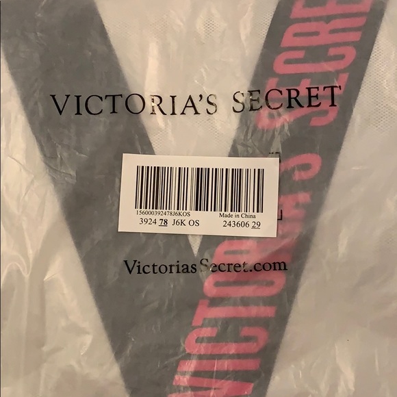 Victoria's Secret | Bags | Victorias Secret Graphic Ribbon Cream And ...